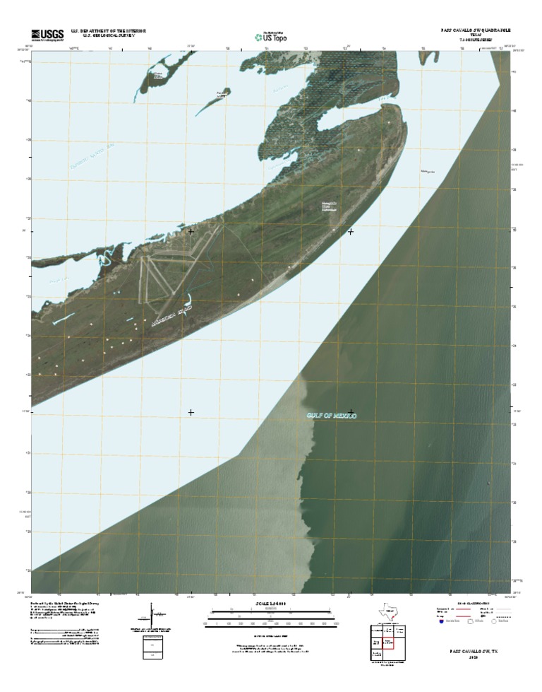 Topographic Map of Pass Cavallo SW | PDF