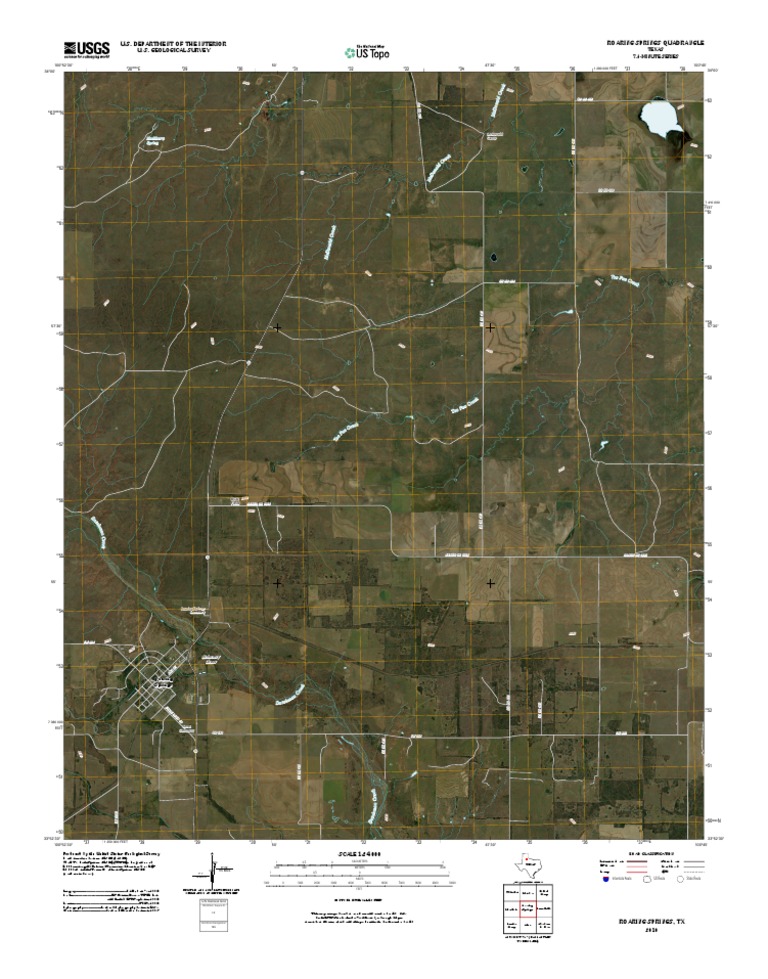 Topographic Map of Roaring Springs | PDF | United States Geological ...