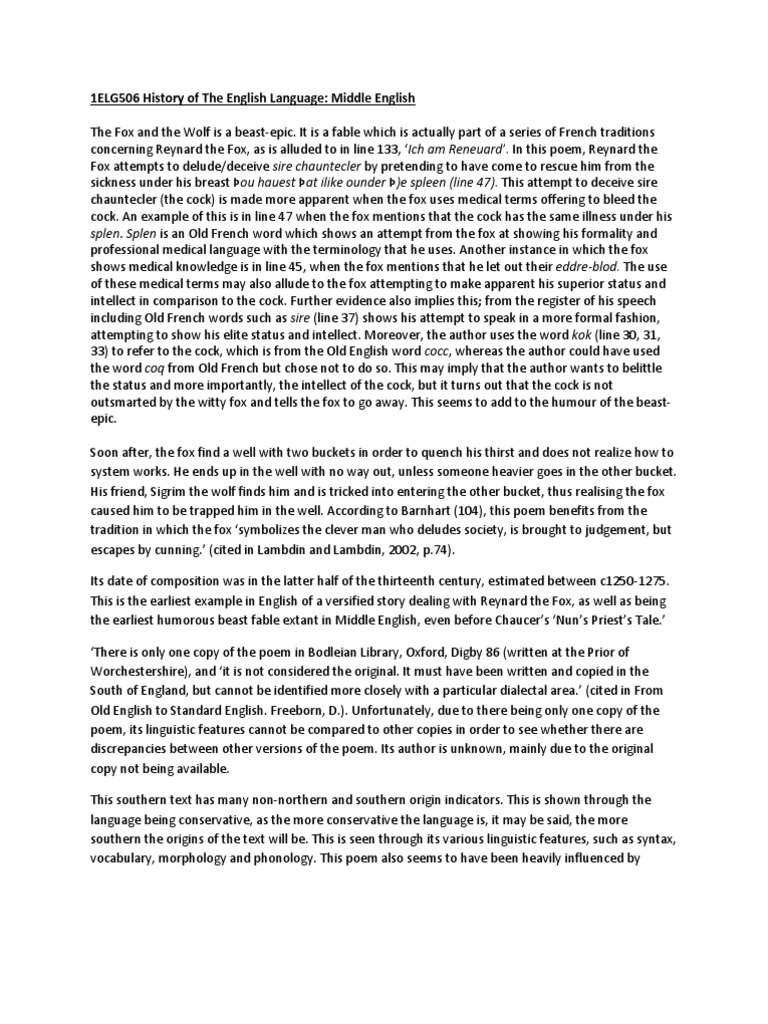 The Fox and The Wolf | PDF | English Language | Verb