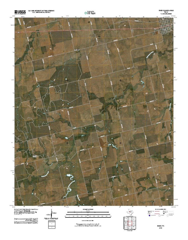 Topographic Map of Roby | PDF | United States Geological Survey | Geomatics