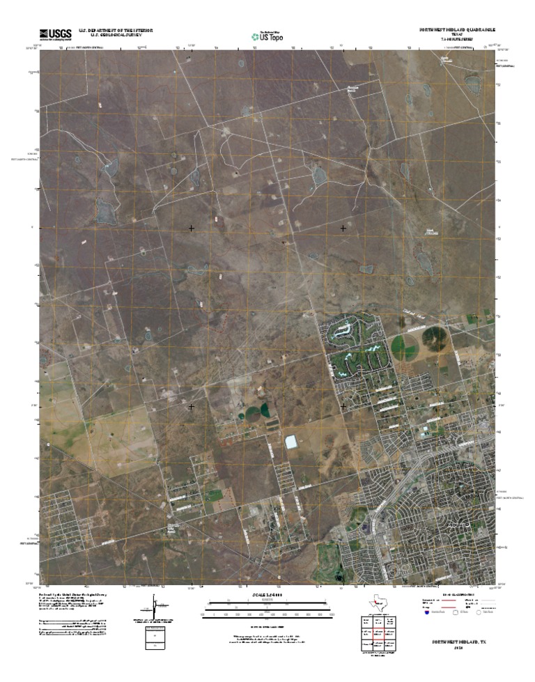 Topographic Map of Northwest Midland | PDF