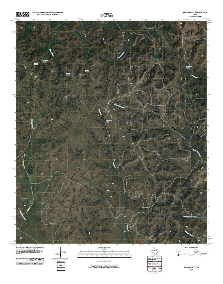 Topographic Map of Pecan Mott | PDF | United States Geological Survey ...