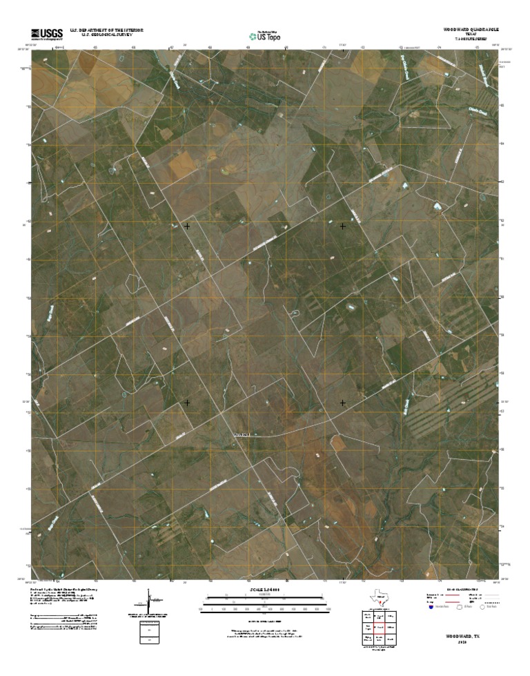 Topographic Map of Woodward | PDF