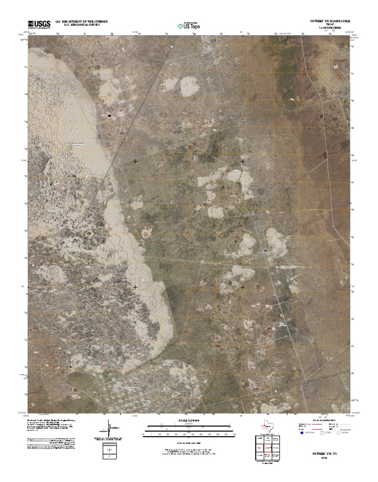 Topographic Map of Notrees NW | PDF | Sports & Recreation | Home & Garden