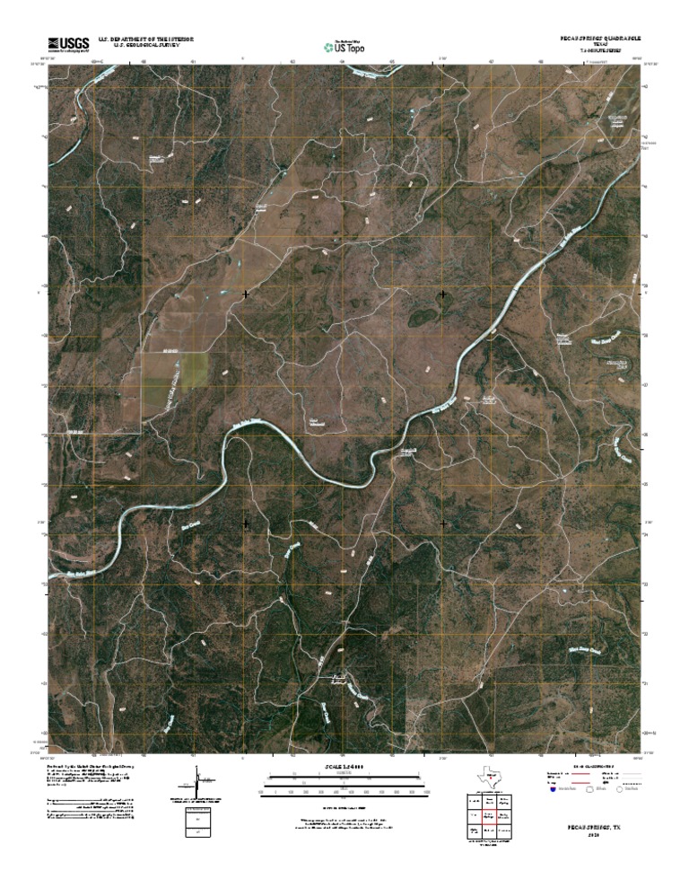 Topographic Map of Pecan Springs | PDF | United States Geological ...