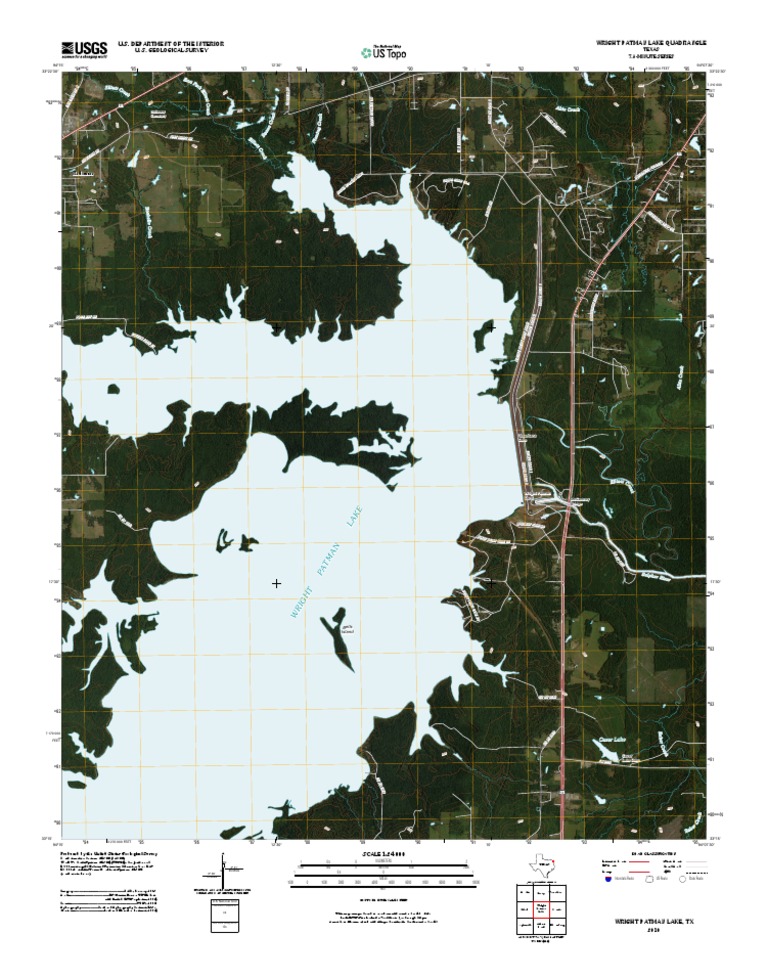 Topographic Map of Wright Patman Lake | PDF | Science & Mathematics