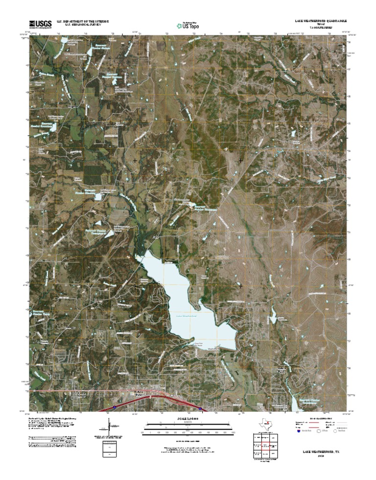 Lake Weatherford Elevation Map | PDF | United States Geological Survey ...