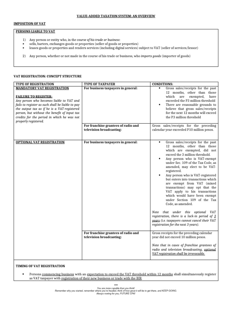 Module 11 - The Vat System | PDF | Value Added Tax | Taxes