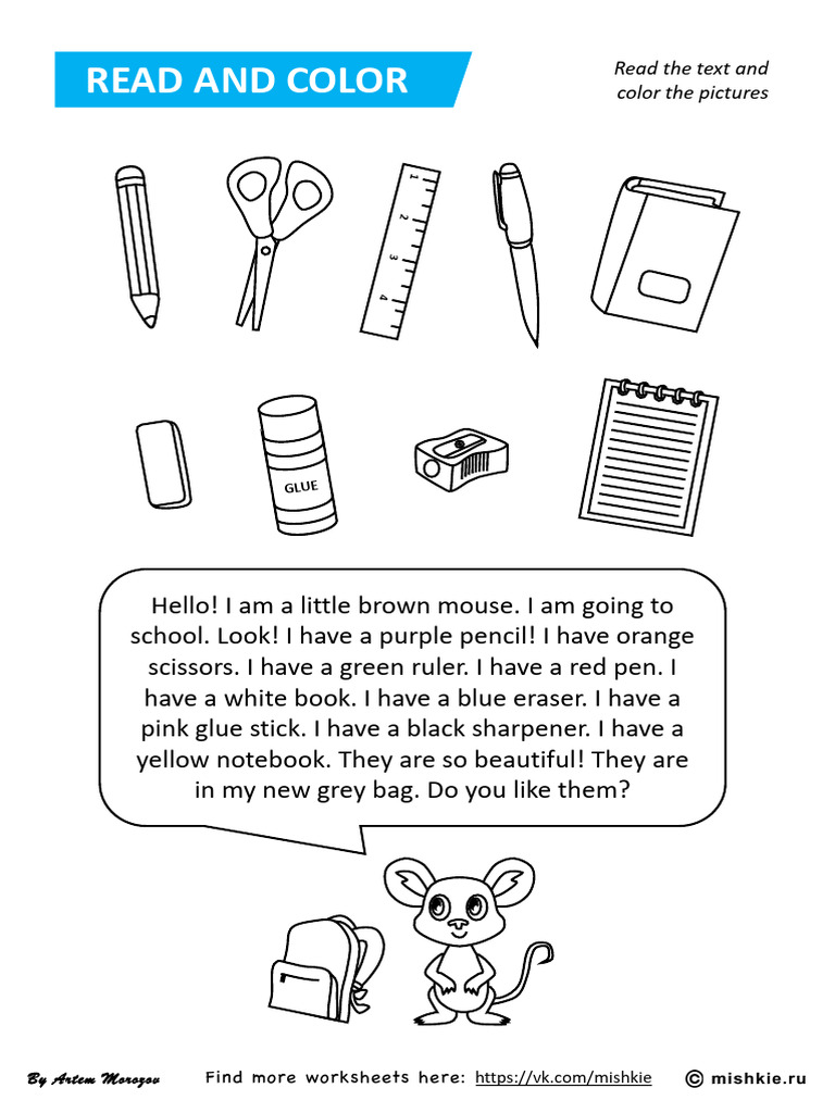 4 Read and Color | PDF