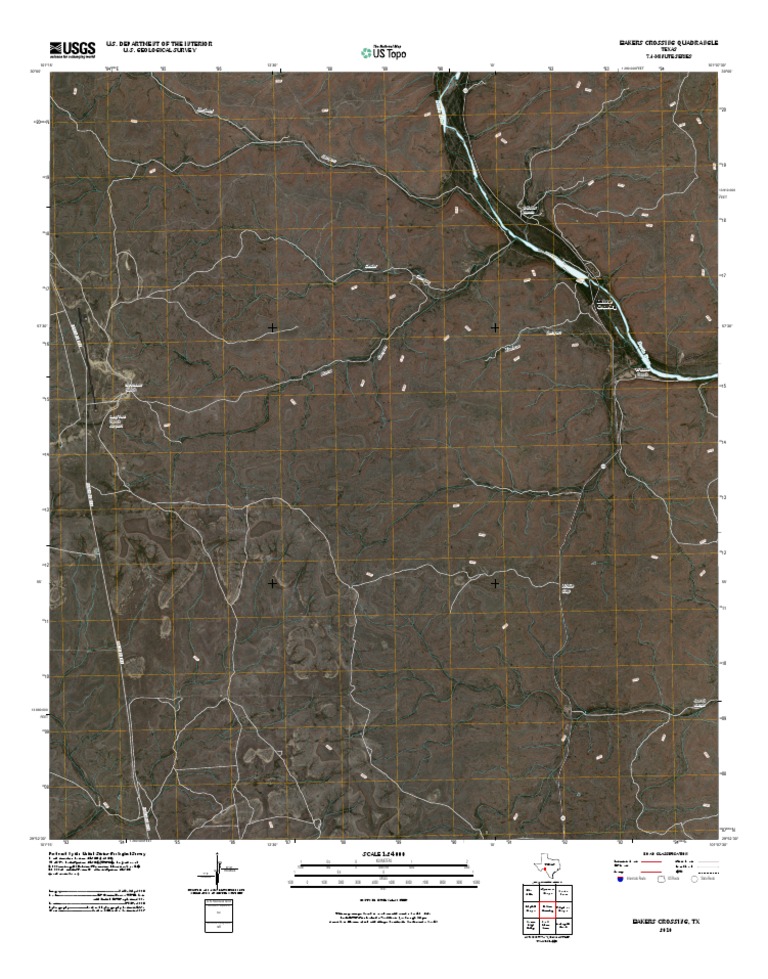 Topographic Map of Bakers Crossing | PDF | United States Geological ...