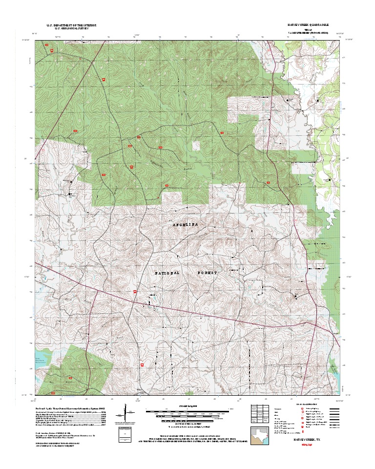 Topographic Map of Harvey Creek | PDF | Map | Cartography