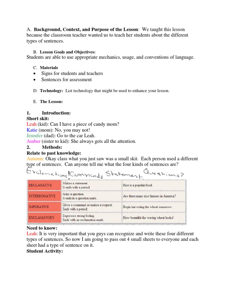 LP-Kinds of Sentences | PDF | Sentence (Linguistics) | Question