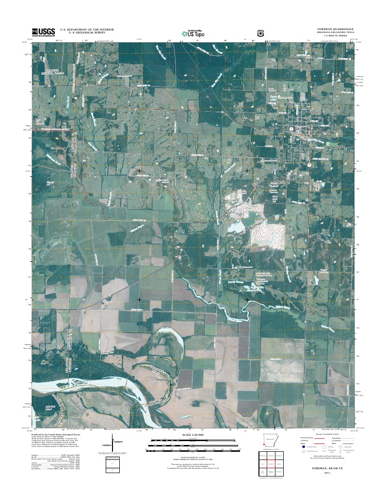 Topographic Map of Foreman | PDF | United States Geological Survey ...