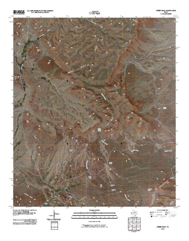Sheep Peak Quadrangle Map, Texas | PDF | United States Geological ...