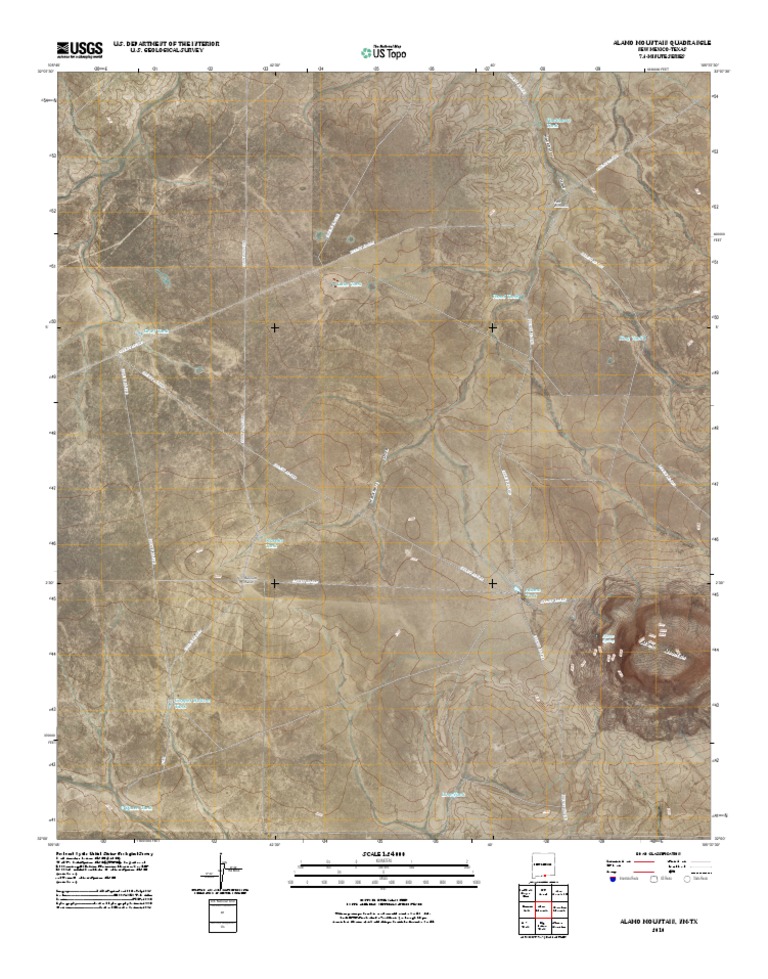 Topographic Map of Alamo Mountain | PDF