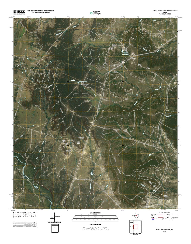 Shell Mountains TX Quadrangle Map | PDF | United States Geological ...