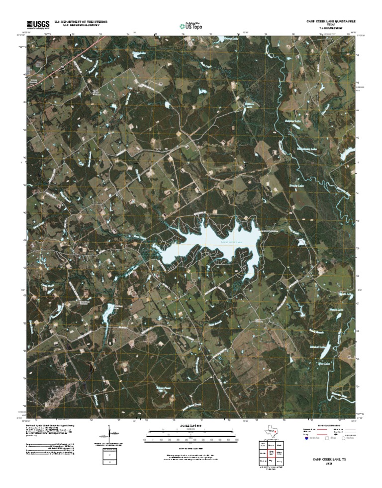 Topographic Map of Camp Creek Lake | PDF | United States Geological ...