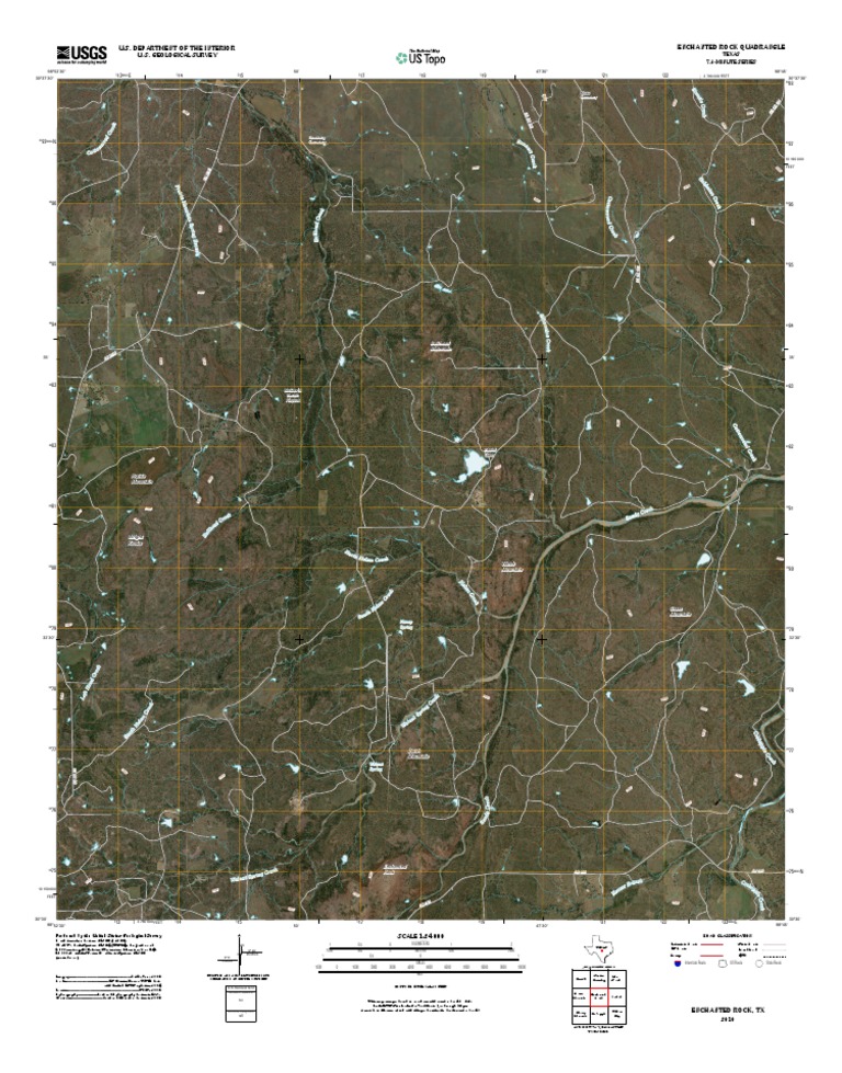 Topographic Map of Enchanted Rock | United States Geological Survey ...