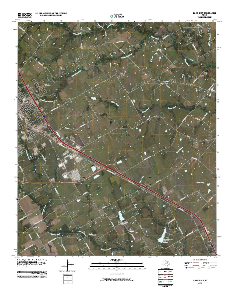 Topographic Map of Ennis East | PDF