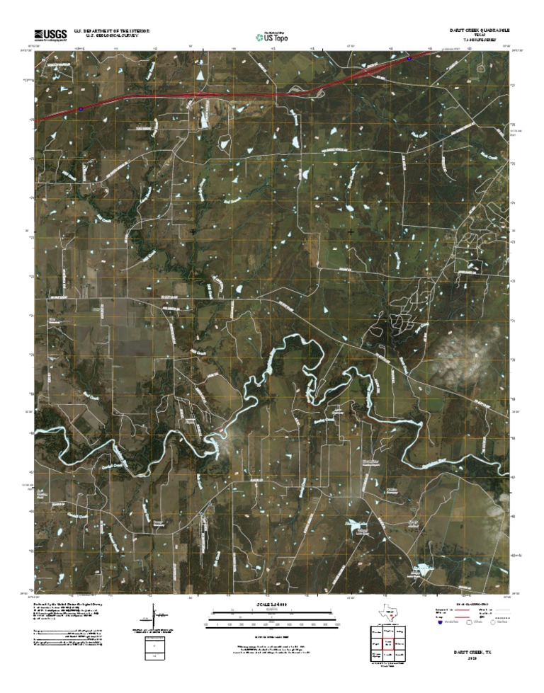 Topographic Map of Darst Creek | PDF | United States Geological Survey ...