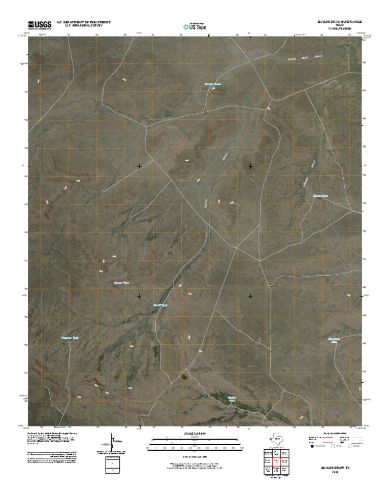 Topographic Map of Baylor Draw | PDF | Sports & Recreation | Home & Garden