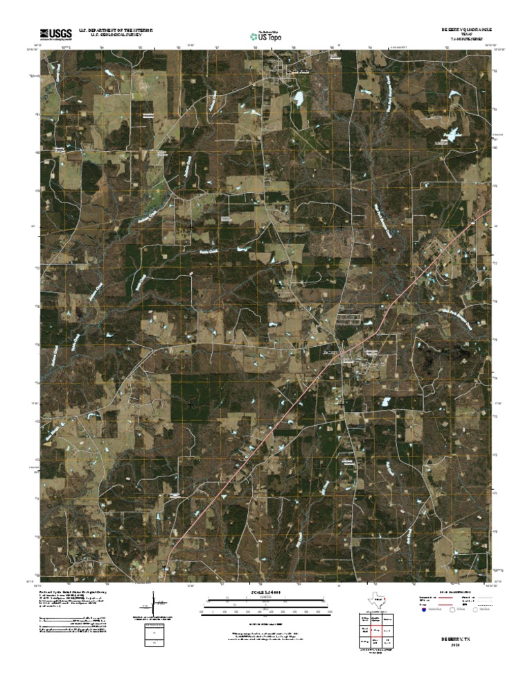 De Berry, TX 7.5-Minute Map Overview | PDF | United States Geological ...