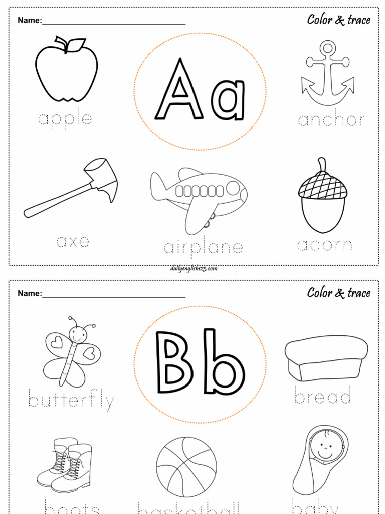 Color and Trace Alphabet | PDF