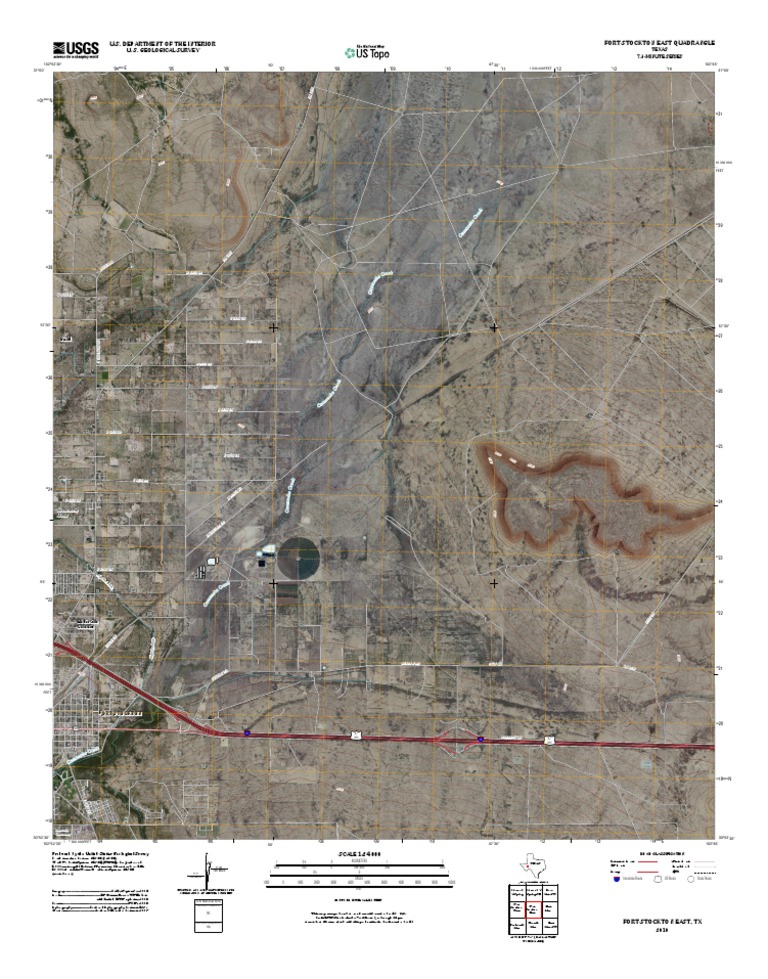 Topographic Map of Fort Stockton East | PDF