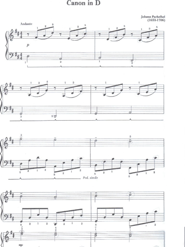 Canon in D by J. Pachelbel | PDF | Pachelbel's Canon | Compositions
