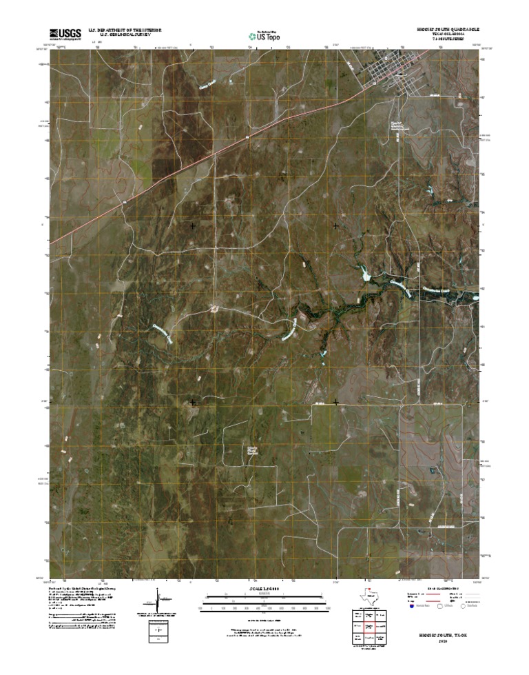 Topographic Map of Higgins South | PDF | United States Geological ...