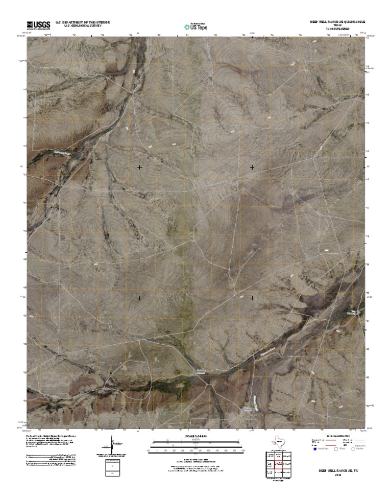 Deep Well Ranch SE Quadrangle Map | PDF