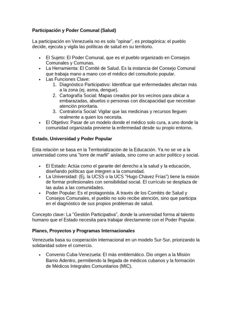 Participación y Poder Comunal | PDF | Organización Panamericana de la ...
