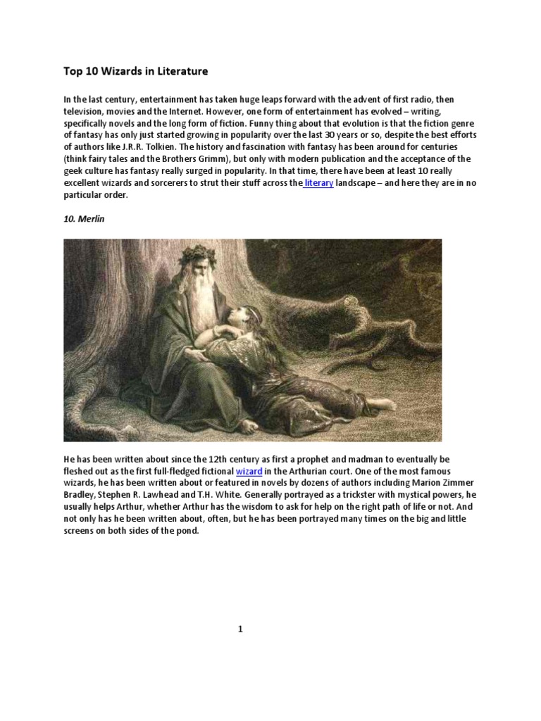 Top 10 Wizards in Literature | PDF | Magician (Fantasy) | Shannara