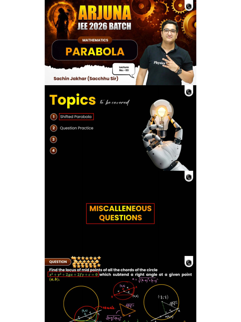 Parabola 03 Class Notes (N-Up 1x2) | PDF