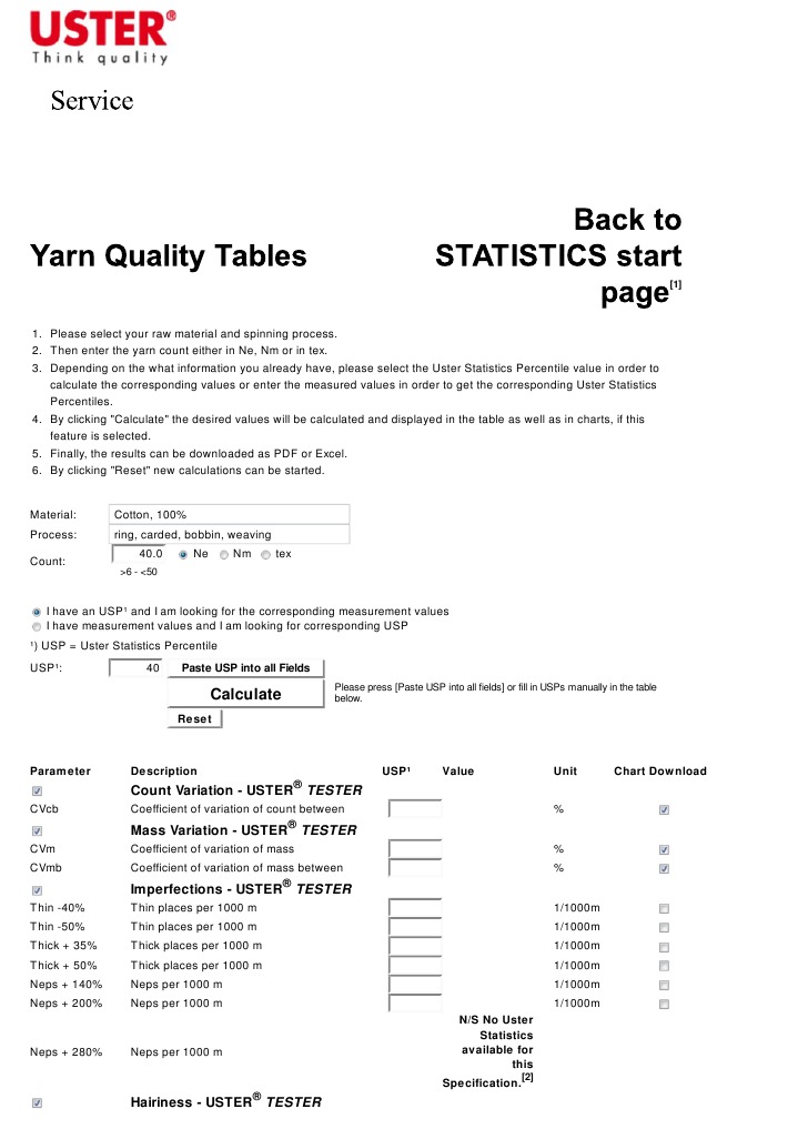 Go To USTER STATISTICS Interactive - Uster Technologies | PDF | Coefficient Of Variation | Nature