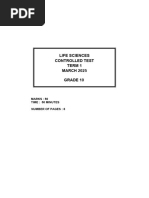 Grade 10 Life Sciences March Test 2024 | PDF | Ecosystem | Earth Sciences
