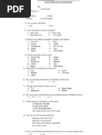 Questionnaire Coca Cola | PDF | Coca Cola | Marketing