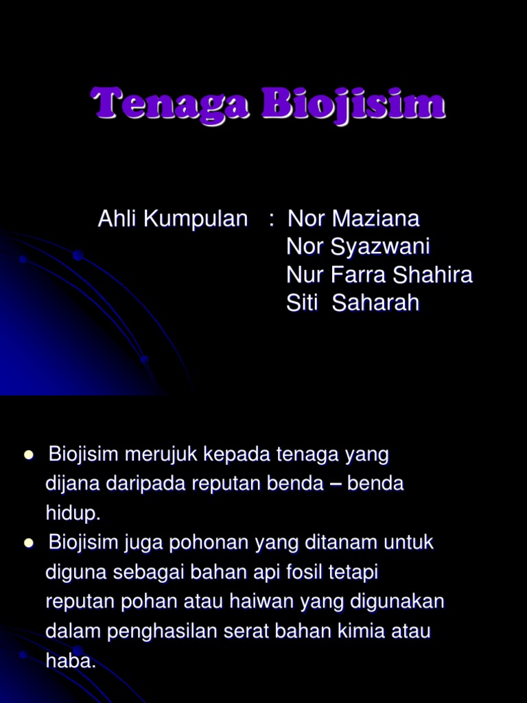Tenaga Biojisim | PDF