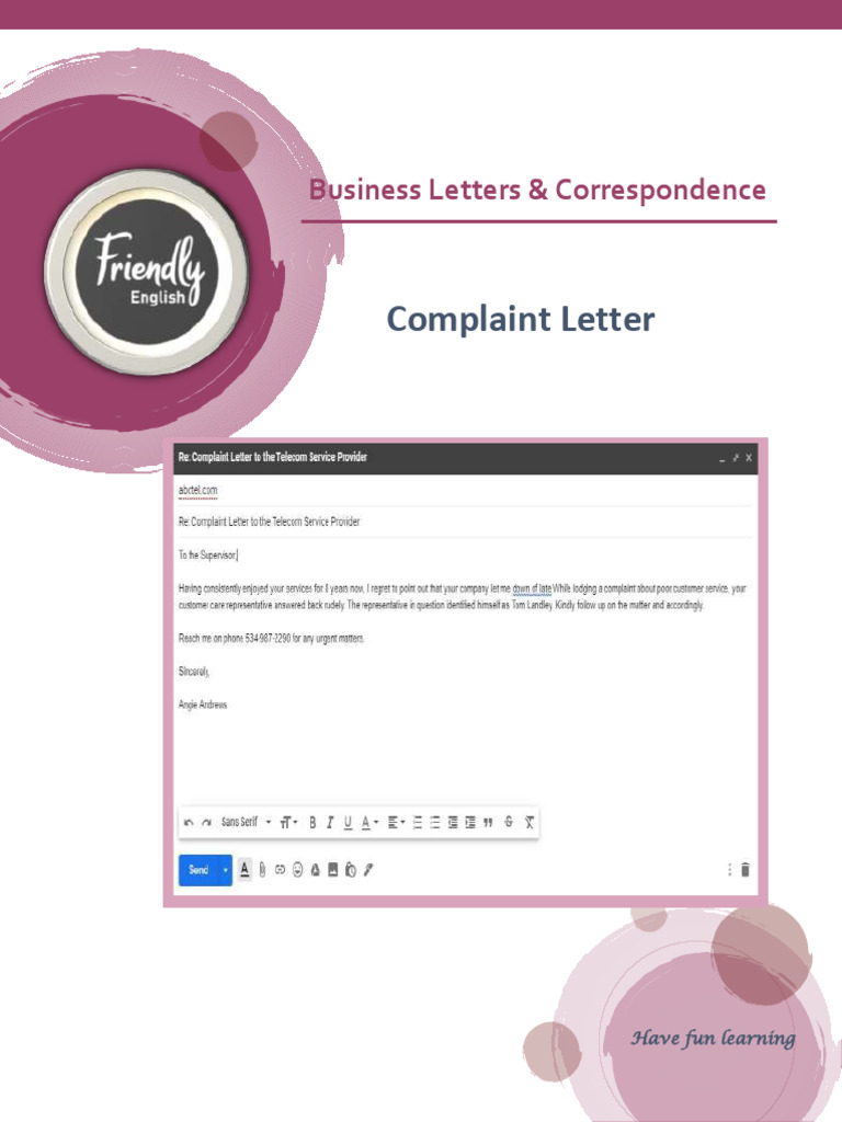 BLC3 Complaint Letter | PDF