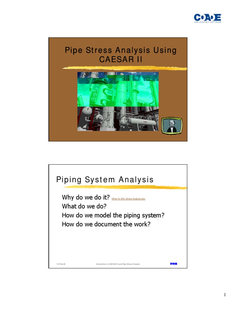 Piping Stress Analysis Using CAESAR II | PDF | Stress–Strain Analysis ...