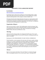 APA Lab Report Formatting Guide | PDF | Hypothesis | Apa Style