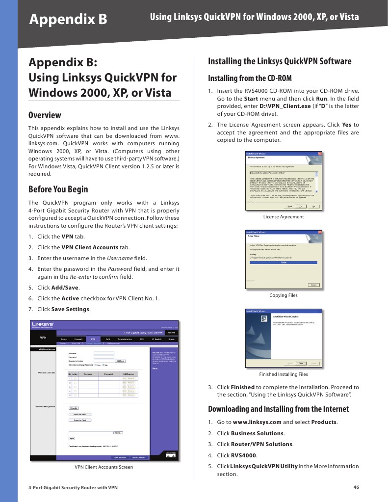 Linksys QuickVPN Setup Guide | PDF | Virtual Private Network | Windows ...