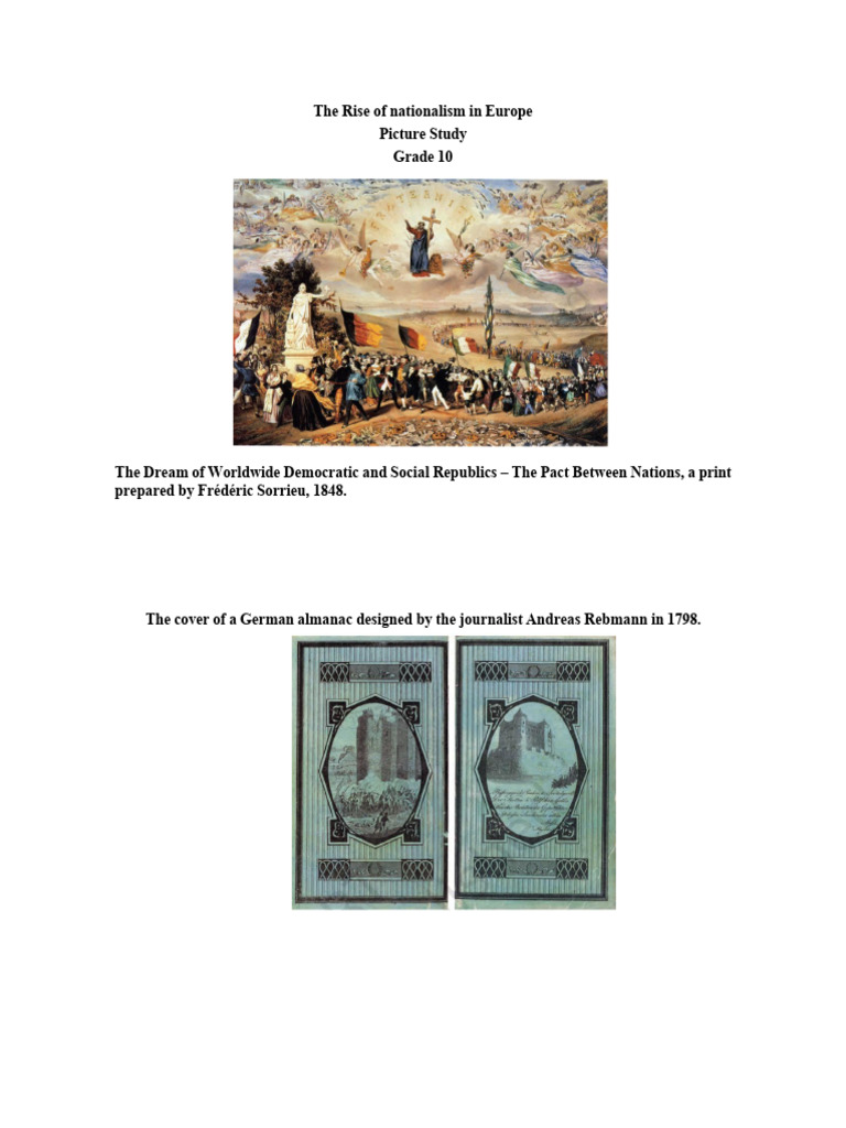 Picture Study-The Rise of Nationalism in Europe | PDF