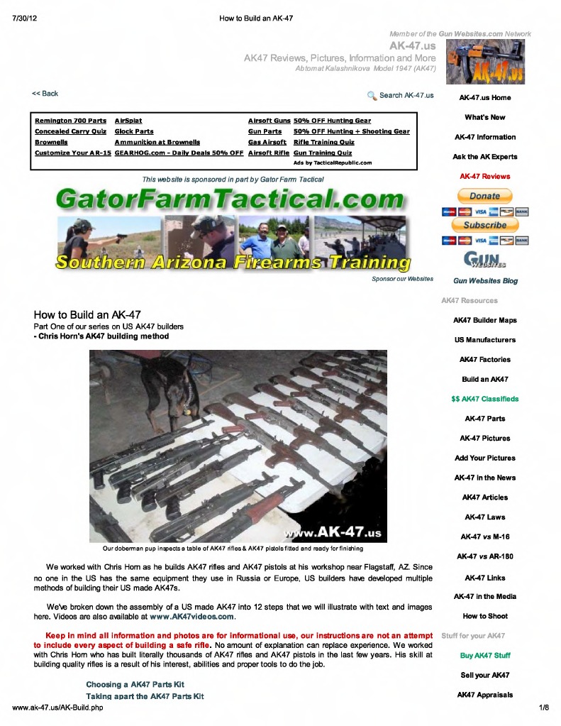 Print - How To Build An AK-47 | PDF