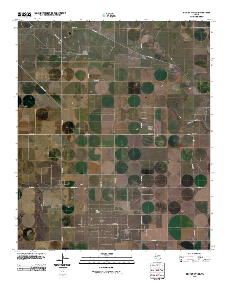 Topographic Map of Denver City SE | Download Free PDF | Geomatics ...