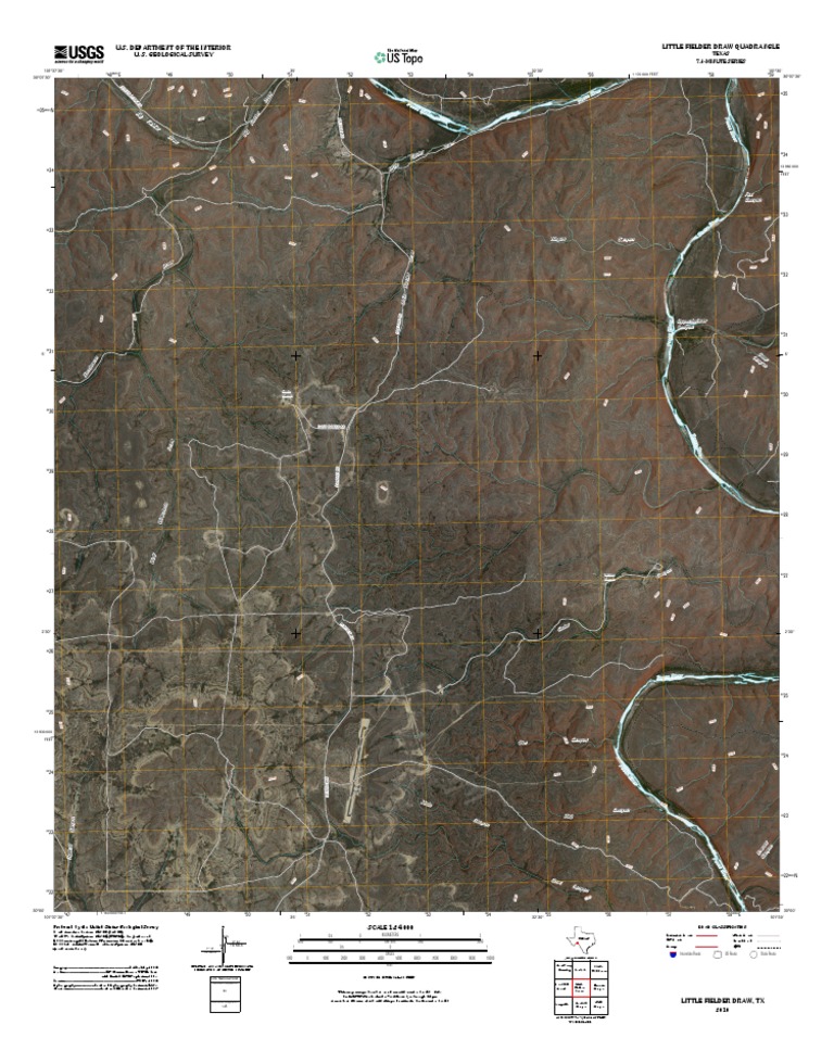 Little Fielder Draw Map, Texas | PDF | Surveying | Geomatics
