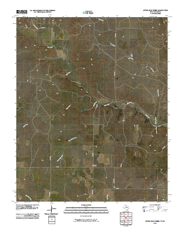 Topographic Map of Little Wolf Creek | PDF | Geomatics | Cartography