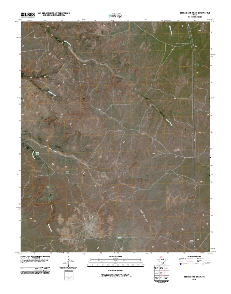 Topographic Map of Berry Sand Draw | PDF | United States Geological ...