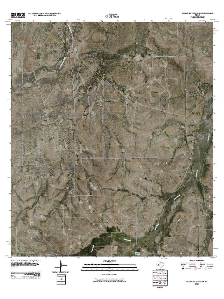 Topographic Map of Diamond Y Spring | PDF
