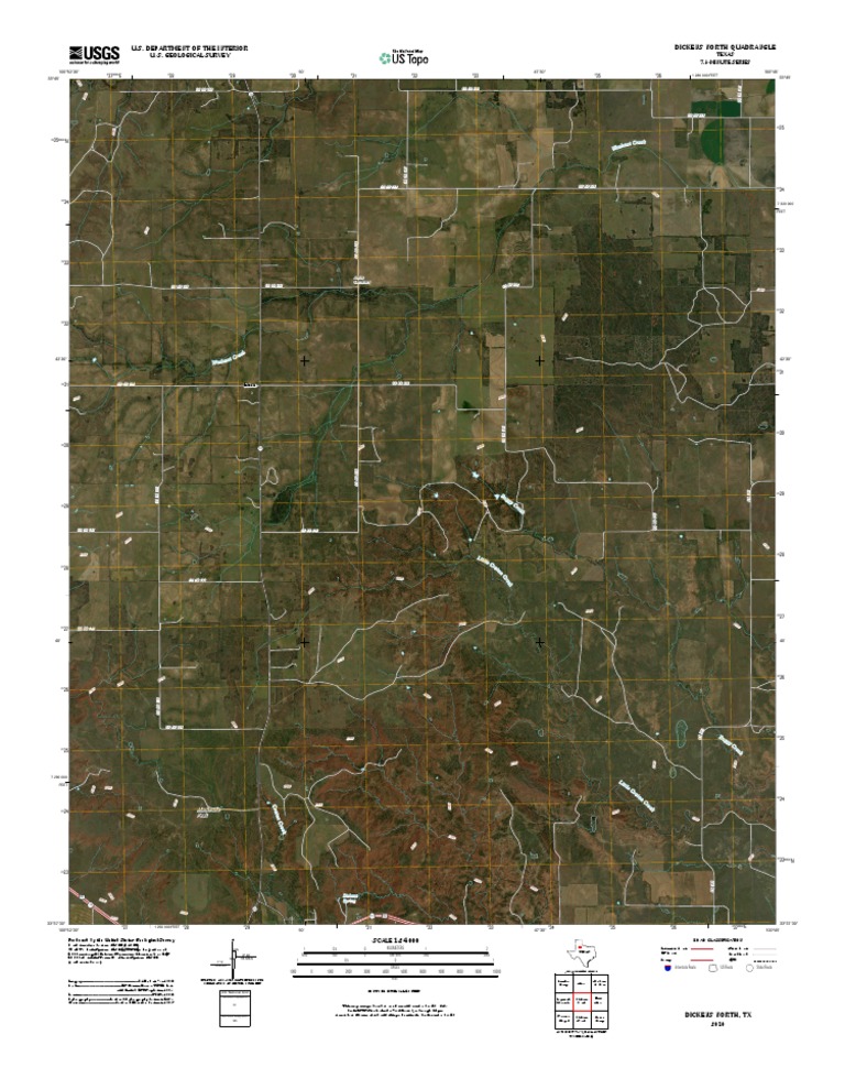 Topographic Map of Dickens North | PDF | Geomatics | Cartography